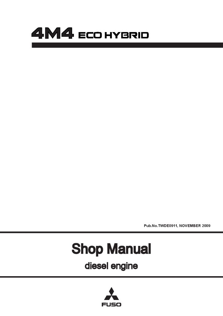 4M4 Eco hybrid diesel engine Shop Manual PDF Download - Service manual ...