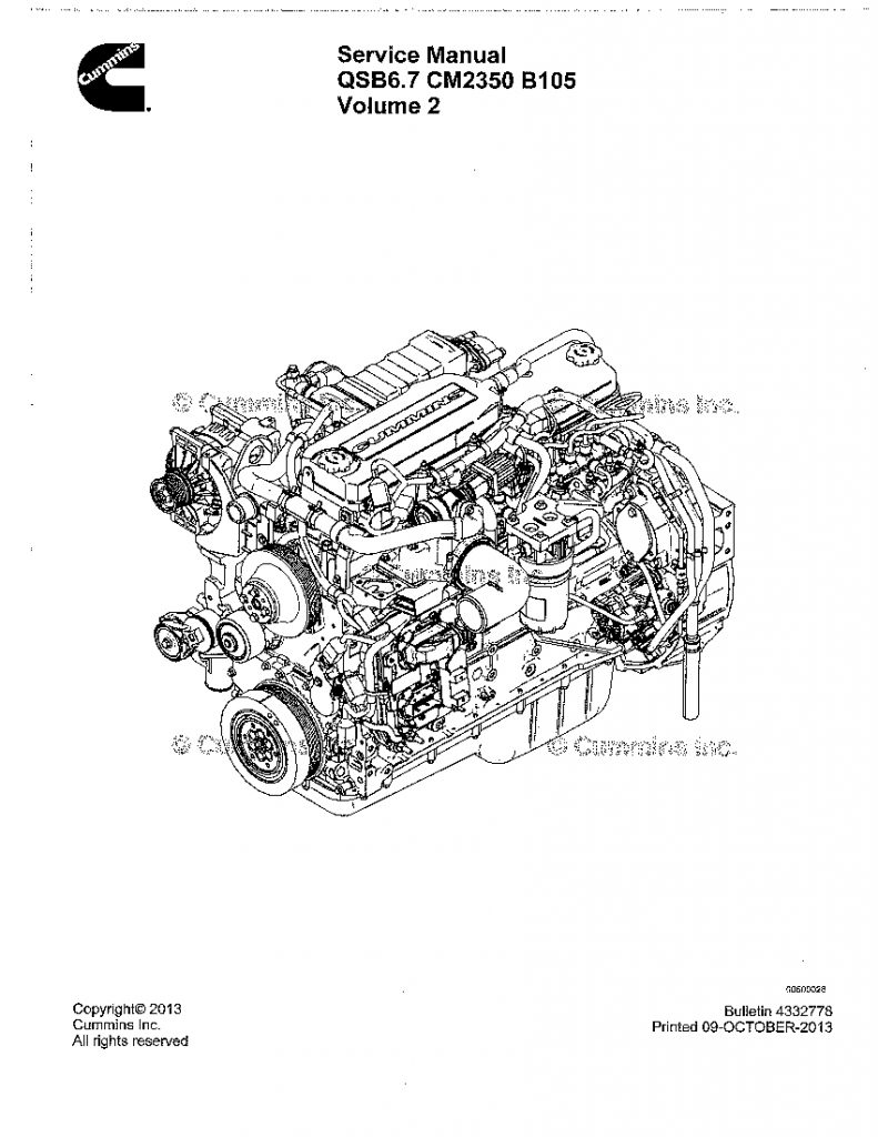 CUMMINS QSF3.8 Engine Operation and Maintenance Manual PDF Download ...
