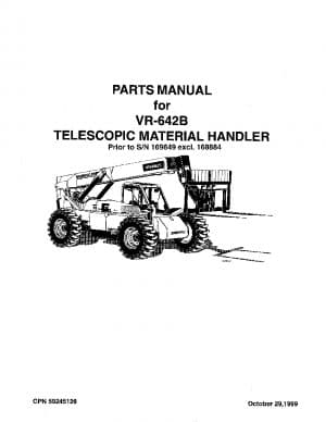 Ingersoll Rand VR-642B UP TO SN 169648 PB-59201426 Telehandler Parts ...