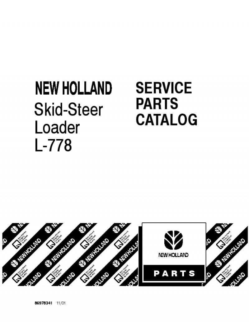 NEW HOLLAND L778 SKID STEER Part Manual PDF Download - Service manual ...