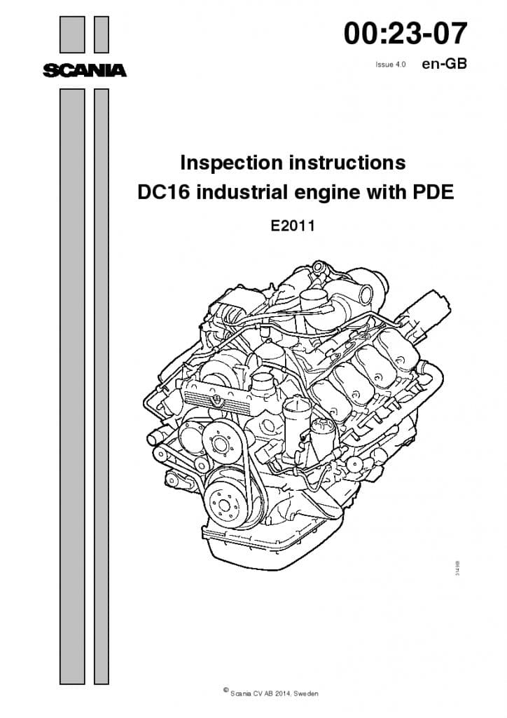 SCANIA DC16 XPI Inspection manual manual PDF Download | Service Repair ...