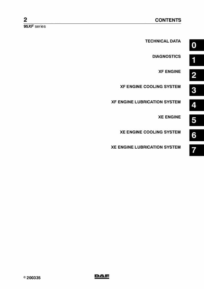 DAF xf xe engine Workshop Repair Service Manual PDF Download - Service ...