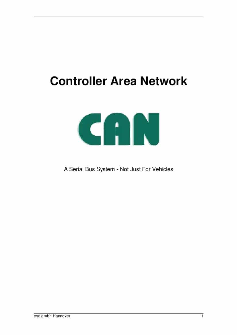 CAN controller area network PDF Download | Service Repair Online Manual