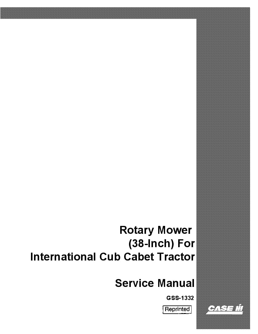 Case Rotary Mower 38-Inch for International Cub Cadet Tractor Repair ...