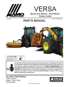 Alamo Versa Boom Side Flail or Rotary Mower Parts PDF Download ...