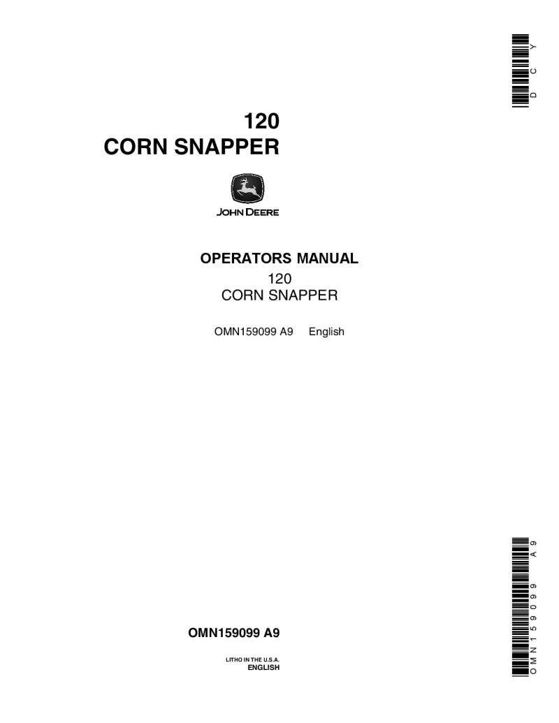 John Deere 120 Corn Snapper OMN159099 Operation and Maintenance manual ...