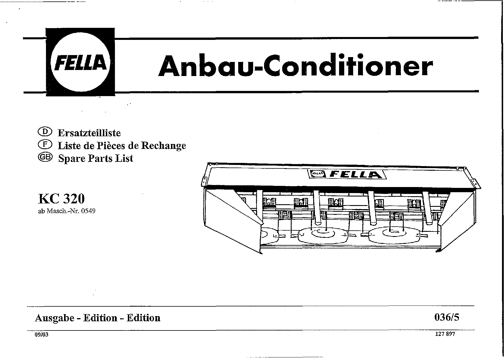 Fella KC320_2003 Disc Mower Parts manual catalog PDF Download | Service ...