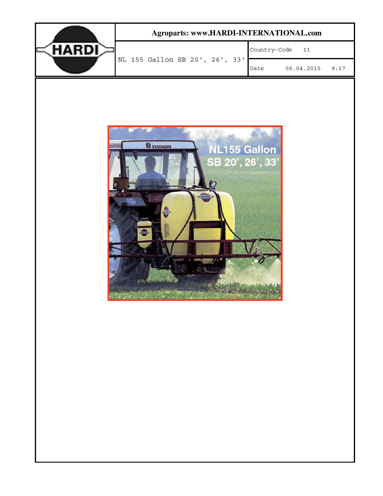 Hardi NL155_SB Parts manual catalog PDF Download | Service Repair ...