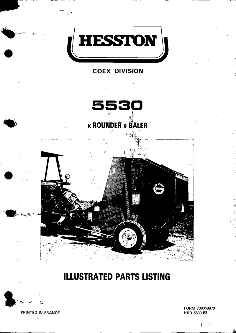 Hesston 5530 Baler Parts manual catalog PDF Download | Service Repair ...