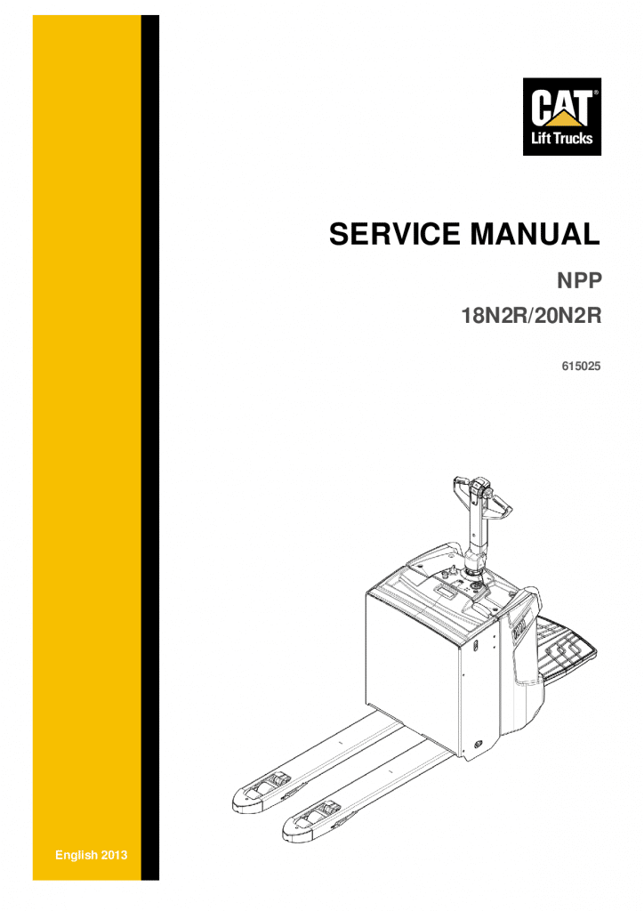 Caterpillar NPP16N2, NPP18N2, NPP20N2, NPP20N2E Pallet Truck Forklift ...