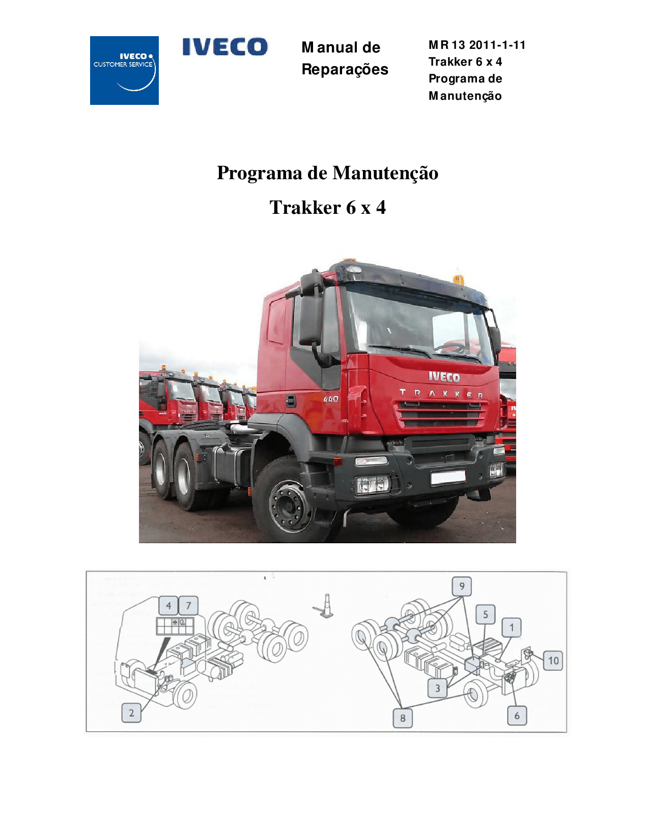 Iveco MR 13 Trakker 6x4 Programa de Manutencao Portuguese Manual de ...