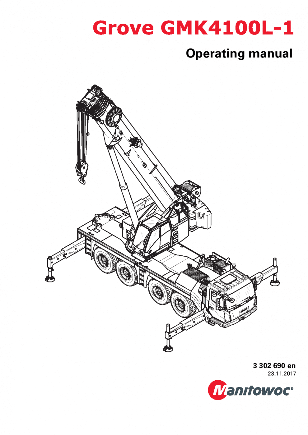 Grove GMK4100L-1 Operators and Maintenance Manual PDF Download ...