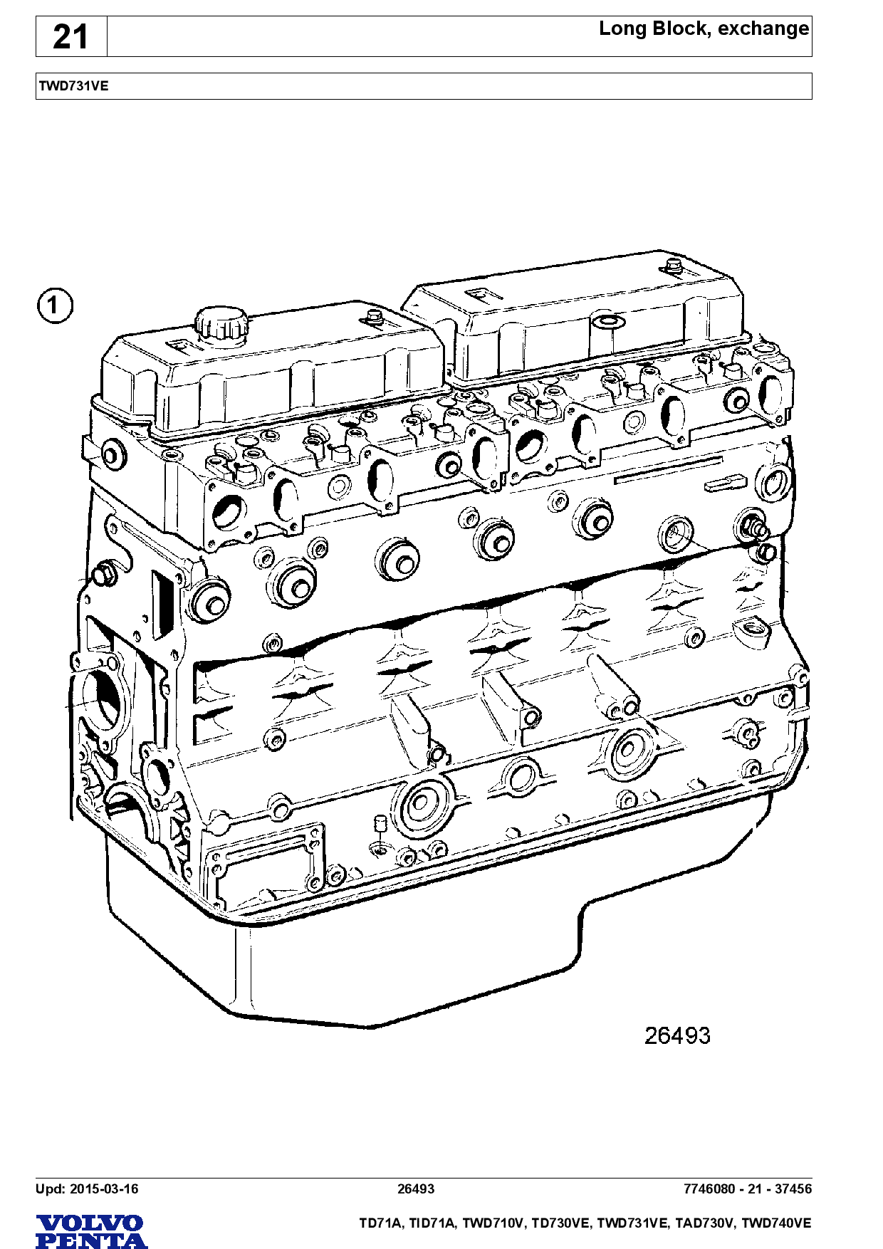 Volvo TD TID-71A, TWD710V, TD730VE, TWD731VE, TAD730V, TWD740VE Engine ...