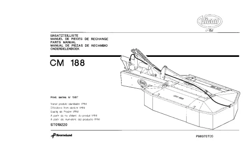 PZ Greenland CM 188 Mower Conditioner 1998-P9807ST(1) Parts Manual ...
