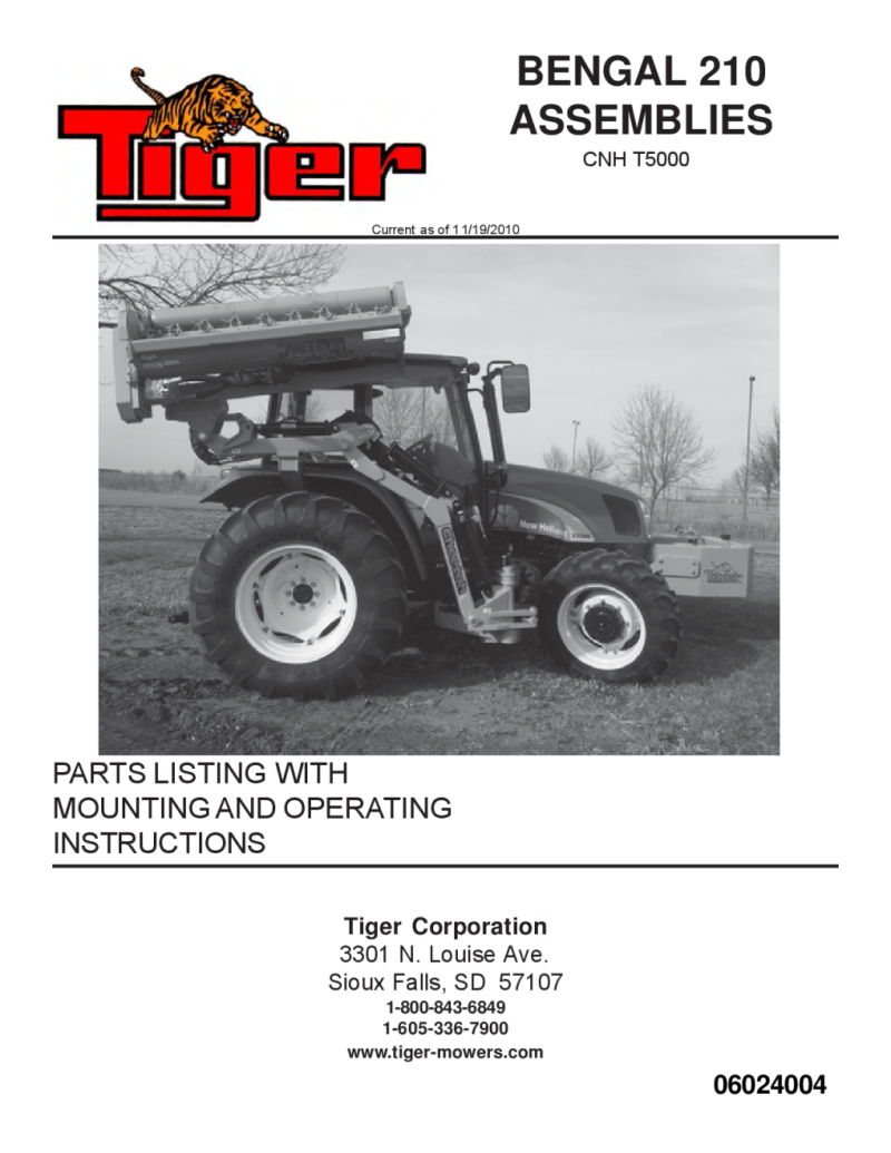 Tiger New Holland CNH T6000-80 Maxxum 110 115 120 125 130 140 155 ...