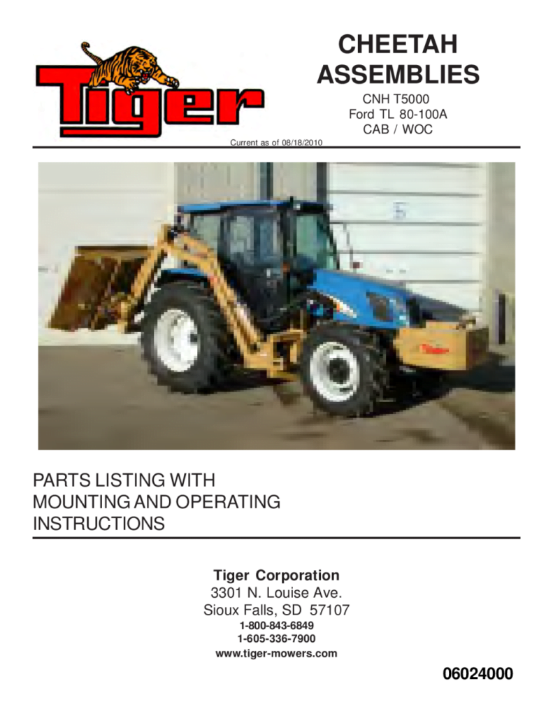 Tiger New Holland Ford TS 90-110 CAB BENGAL BRUTE Mower Operation and ...