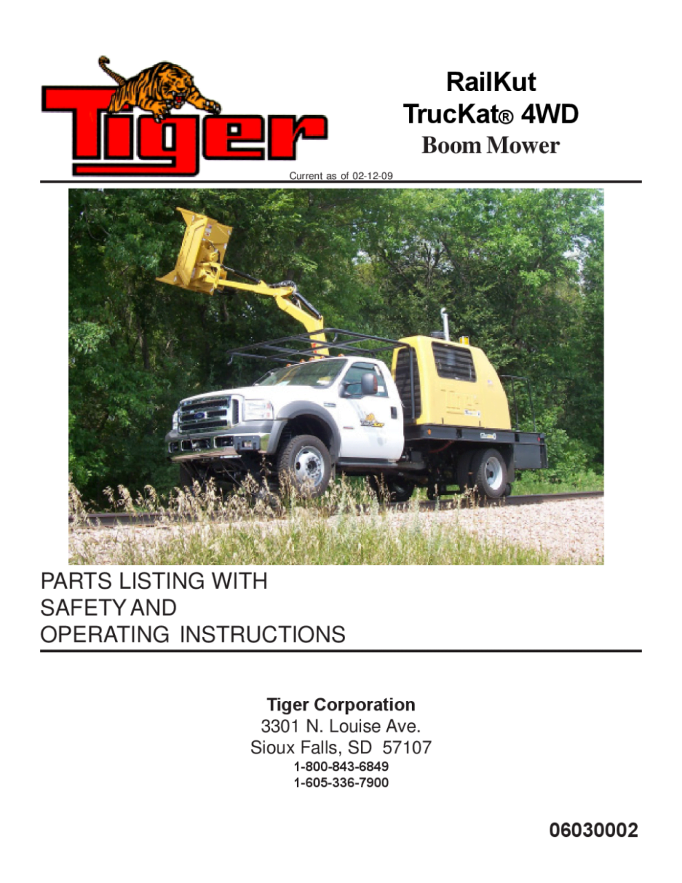 Tiger RailKut 4WD 2011 Tier 3 Truck Mounted Boom Mower 06030007 ...