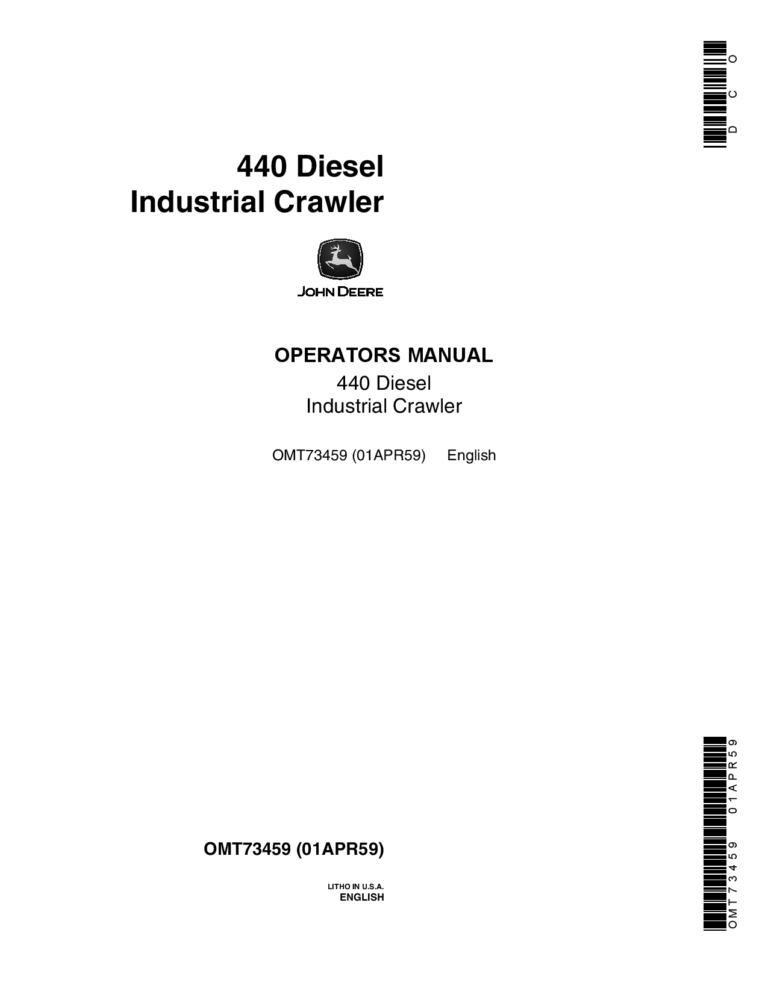 John Deere 440 440IC 440ICD Industrial Crawler Tractors HYDRAULIC ...